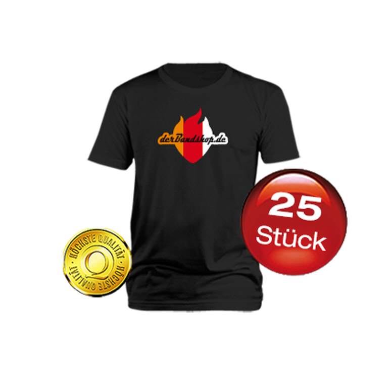 Bandshirts 3-farbig bedrucken lassen